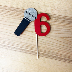 microphone cake topper